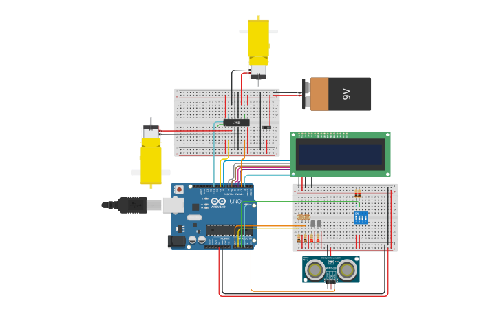 Circuit Design Sumobot Tinkercad