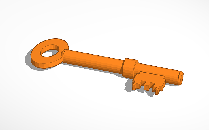 3D design Copy of 1:1 Scale Internal Door Key - Tinkercad