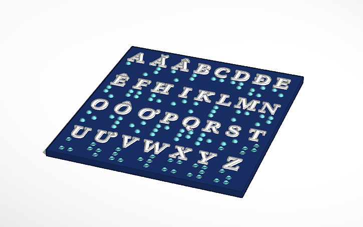 3D design Braille - Tinkercad