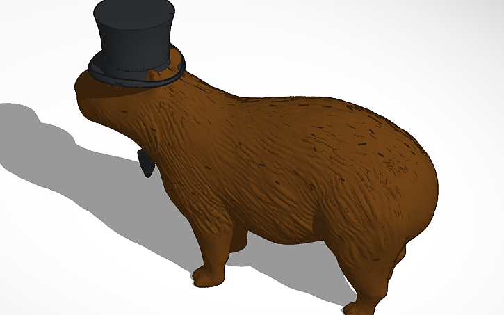 3D design Fancy Capybara - Tinkercad