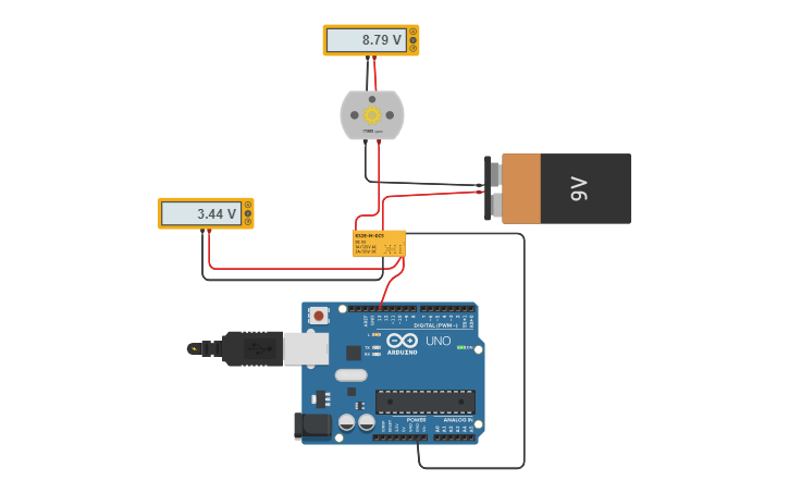 Circuit design MOTOR CC | Tinkercad