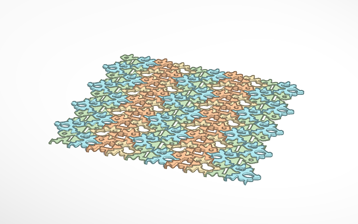 3D design Diamond Nangle-Tessellation with Glide Reflections - Tinkercad