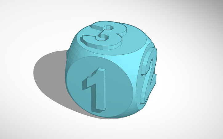 3D design Dice - Tinkercad