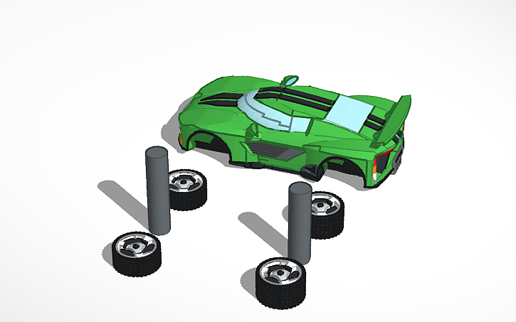 3D design sport car 4/ Viper striker - Tinkercad