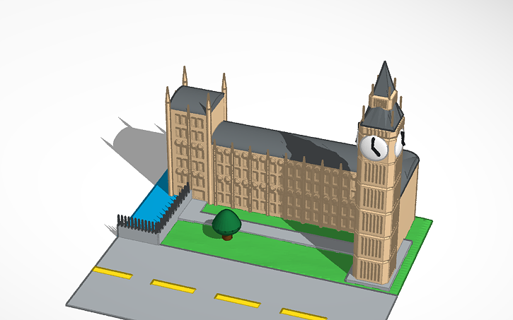 3D design Big Ben - Tinkercad