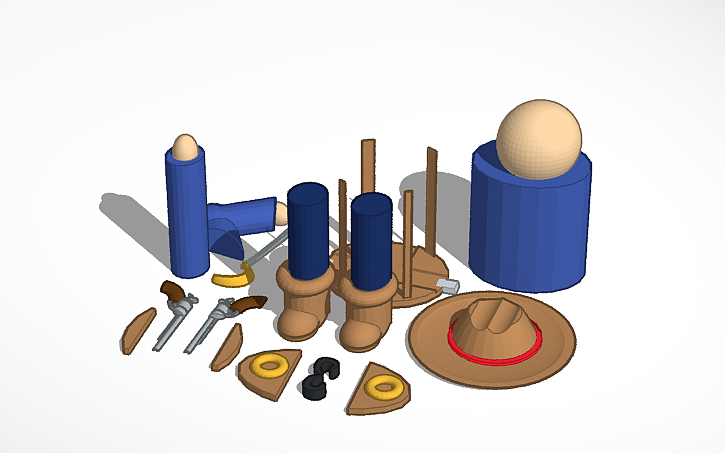 3D design Cow-Boy Para Imprimir - Tinkercad