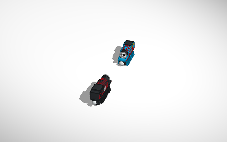 3D design Slender tank engine vs Thomas the tank engine wooden railway ...