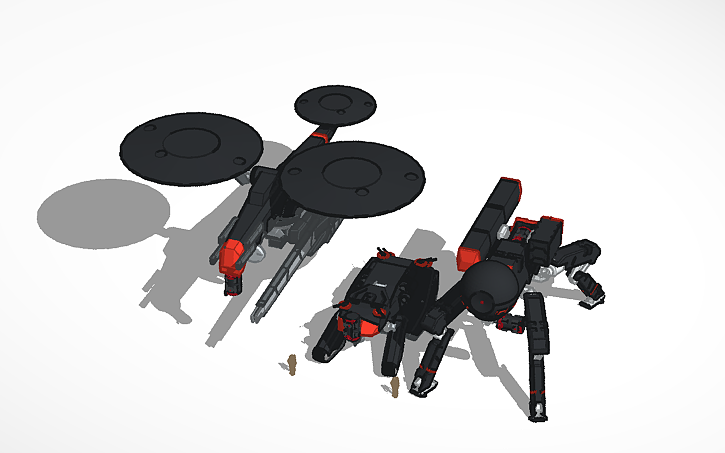 3D design Peace Walker Size Comparison - Tinkercad