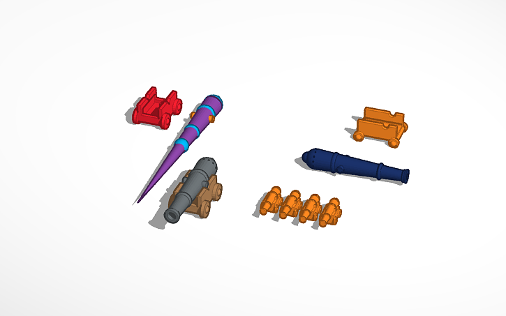 3D design Ship cannon - Tinkercad