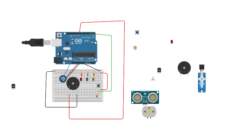 Circuit design Temperature and humidity with Leds - Tinkercad
