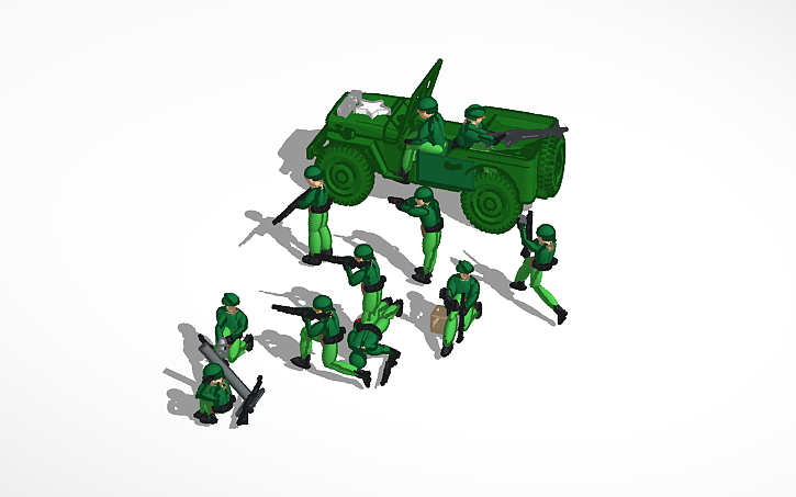 3D design US Army WW2 Soldiers - Tinkercad