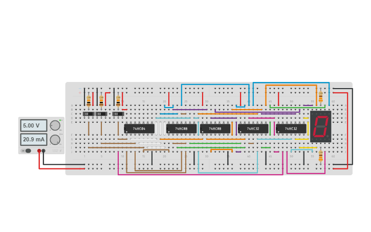 Circuit design LCD-VILLARO-7-Segment Decoder Circuit - Tinkercad