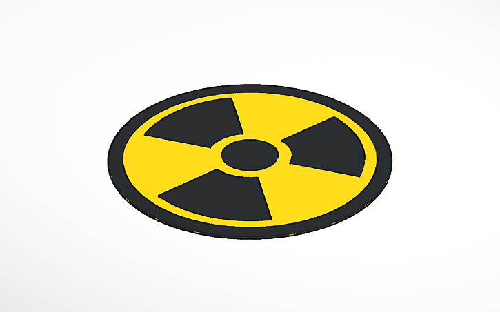 3D design Radiation Symbol - Tinkercad