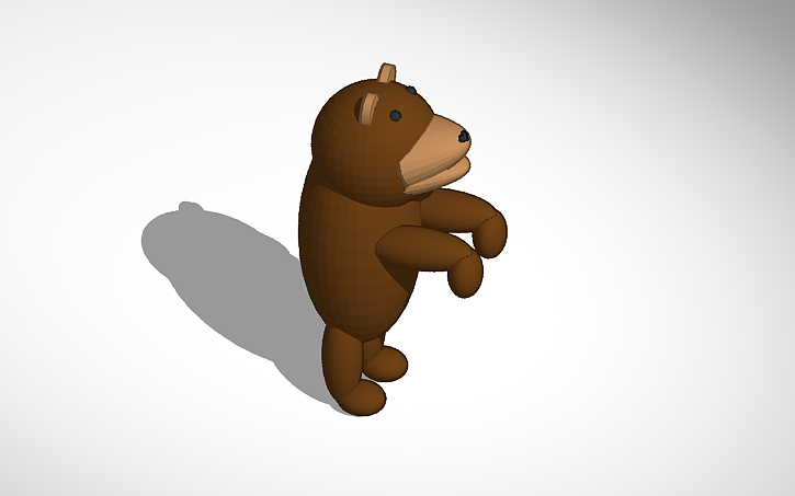 3D design Alex's standing bear | Tinkercad