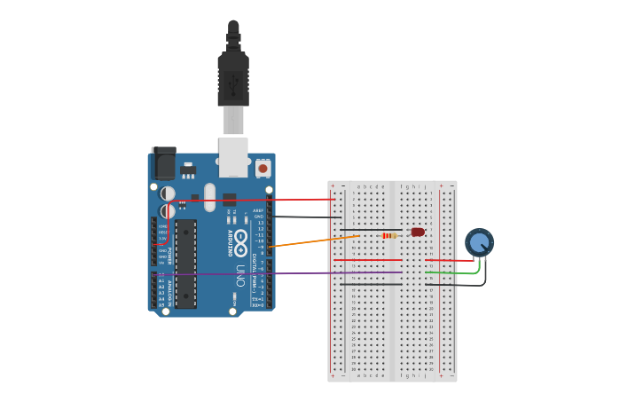 Circuit Design Potentiometer Activity Tinkercad