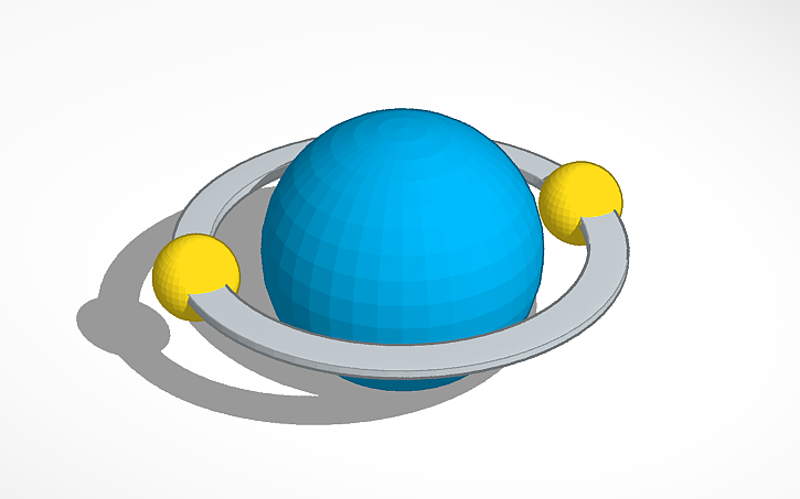 3D design Helium Atom - Tinkercad