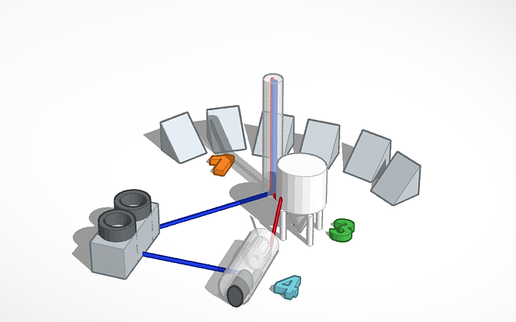 3D design Copy of Solar Power Plant - Tinkercad