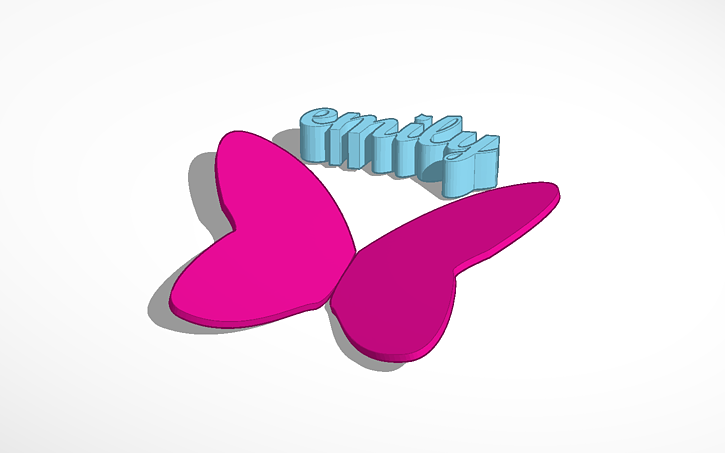 3D design preety butterfly | Tinkercad