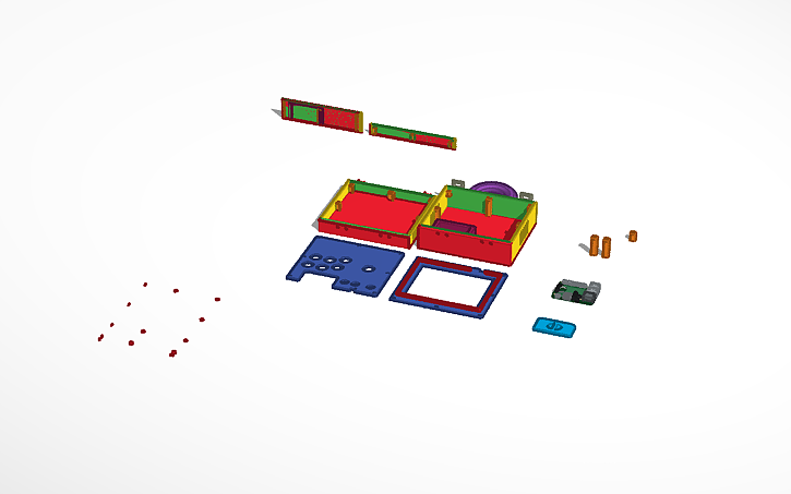 3D design 8inch arcade wood box - Tinkercad