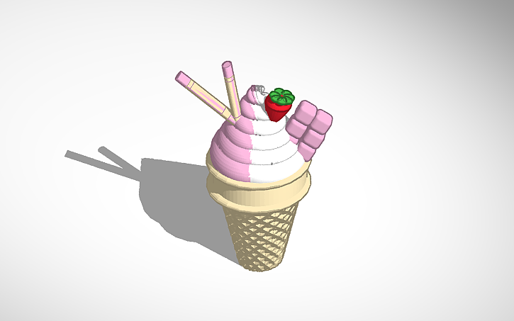 3D design strawberry - Tinkercad