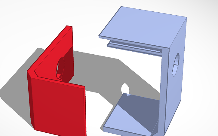 3D design Box with (2) open sides - Tinkercad