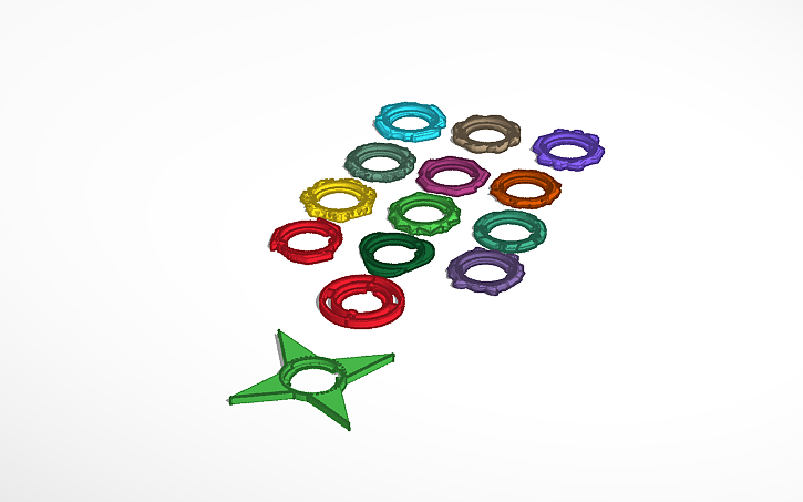 3D design beyblade frames - Tinkercad