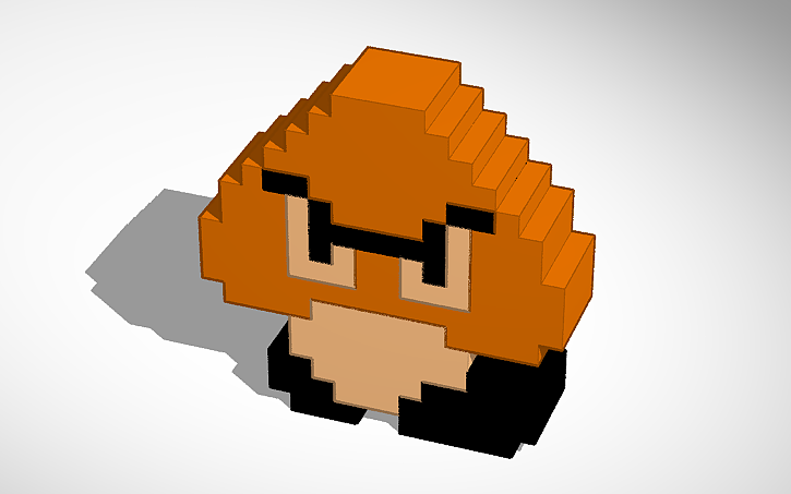 3D design Pixel Goomba | Tinkercad