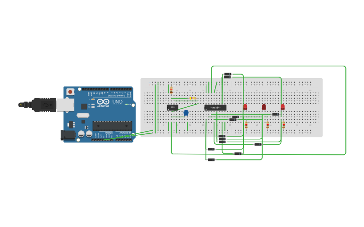 Circuit design BINARY | Tinkercad