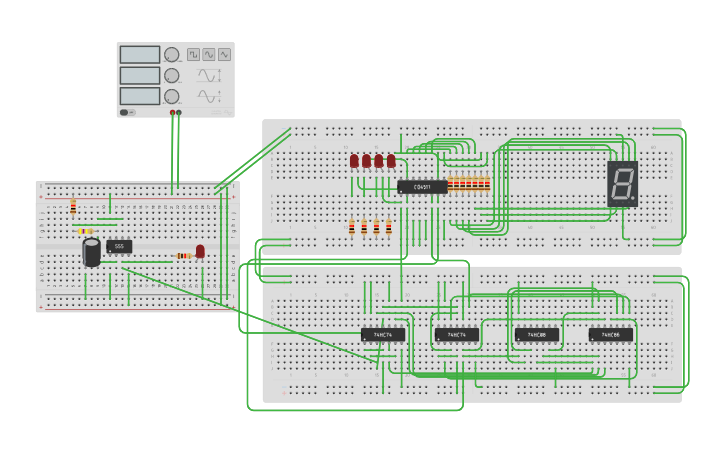 Circuit design 7segment - Tinkercad Circuit design 7segment - Tinkercad