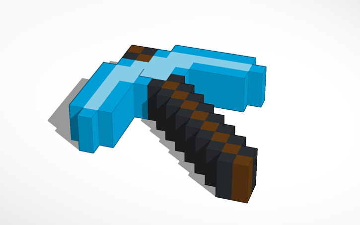 3D design Minecraft Pickaxe - Tinkercad