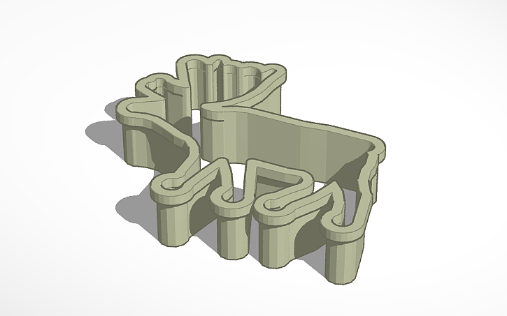 3D design Deer cookie cutter - Tinkercad