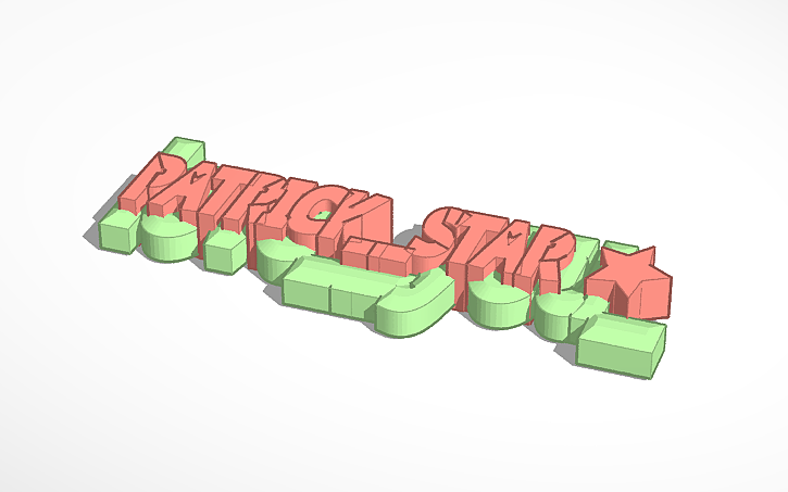3D design patrick star | Tinkercad