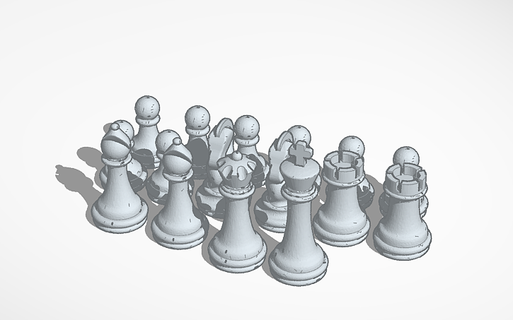 3d Design Chess Set Tinkercad