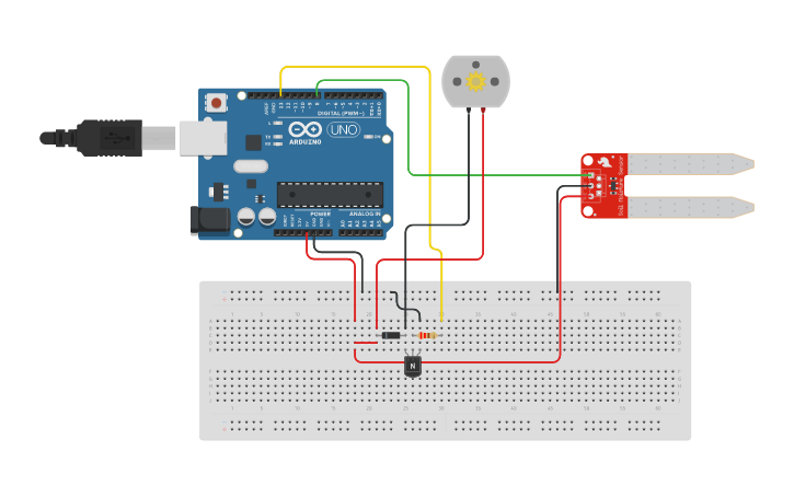 Circuit design Automatic water planting system using arduino moisture ...