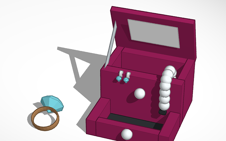 3D design Jewelry Box - Tinkercad