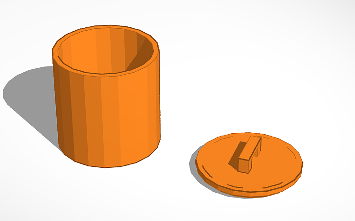 3D design Desktop trash can - Tinkercad
