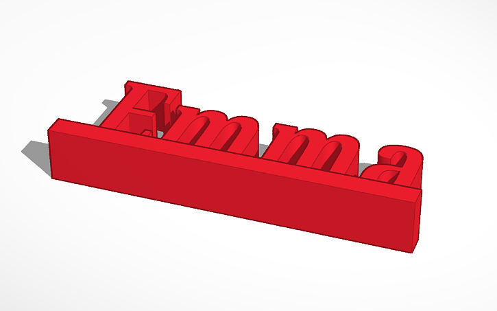 3D design 3D Name Sign - Tinkercad