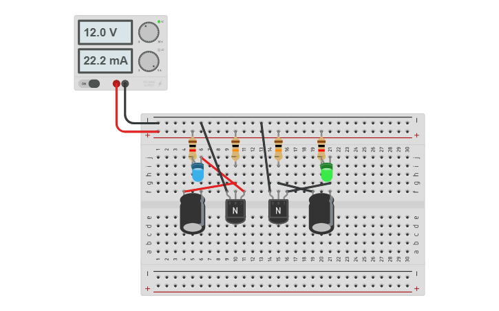 Circuit design circuito PCB - Tinkercad