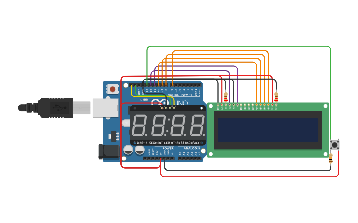 Circuit Design Geometry Dash In Arduino Uno Tinkercad 