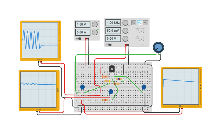 Circuit Design Experiment 2a Bjt Ce Amplifier With Bypassed Re Tinkercad