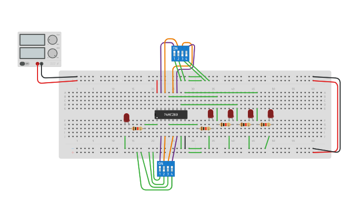 Circuit Design Binary Parellel Adder Tinkercad