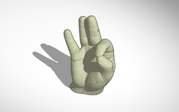 3D design hand lure, gleason - Tinkercad