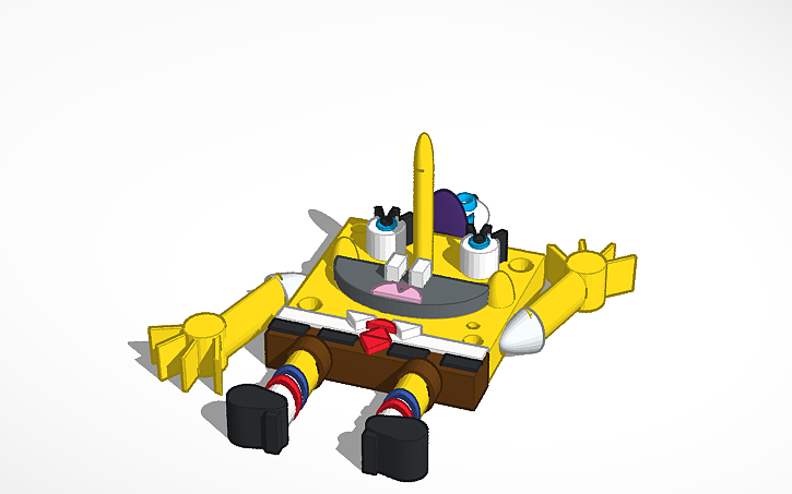 3D design spongebob - Tinkercad