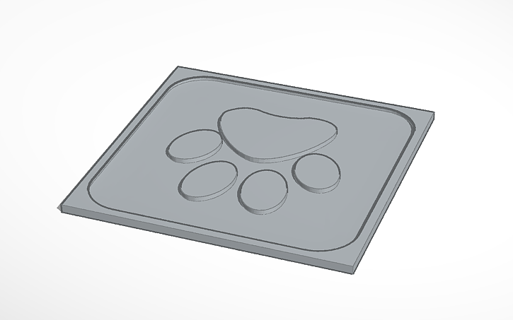 3D design Dog Paw Lithophane 2 | Tinkercad