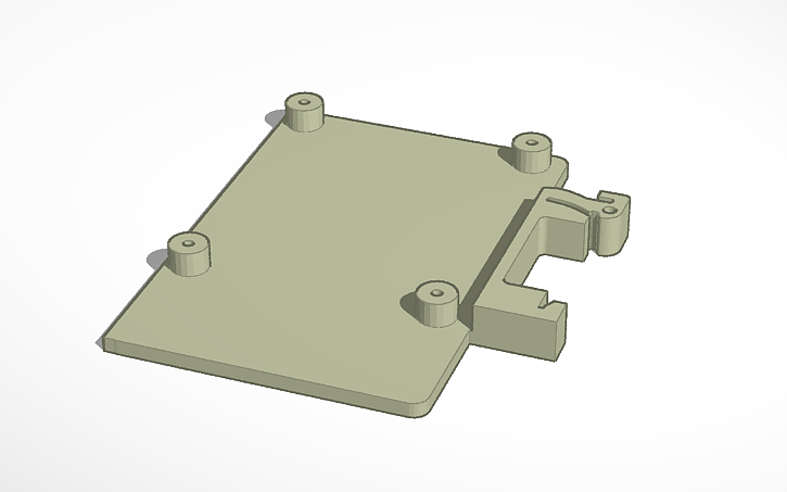 3D design Raspberry Pi - Din Rail Mount - Tinkercad