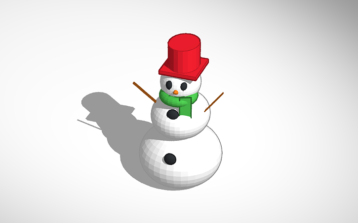 3D design snowman | Tinkercad