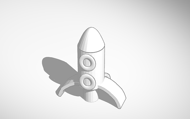 3D design mini space ship - Tinkercad