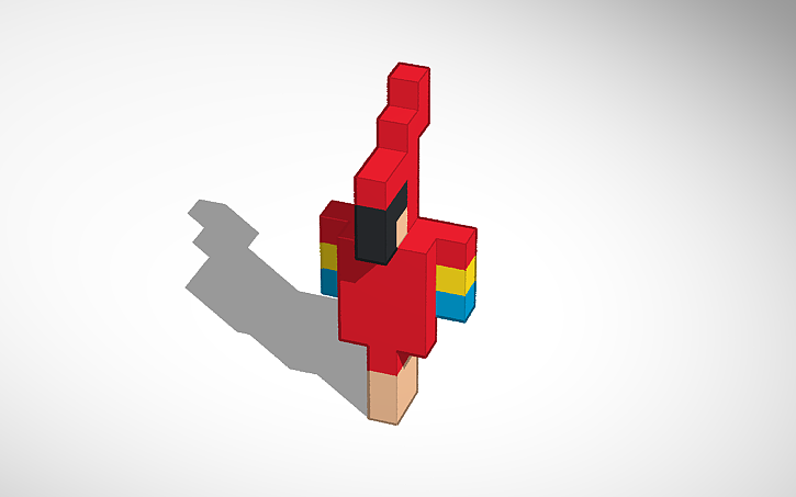 3D design Minecraft Lego Parrot | Tinkercad