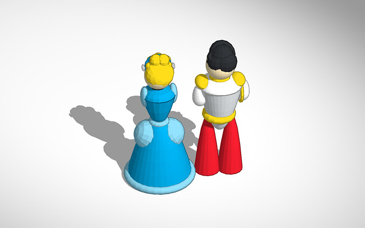 3D design Cinderella & Charming #disney - Tinkercad