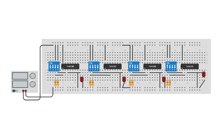 Circuit design circ. logico | Tinkercad